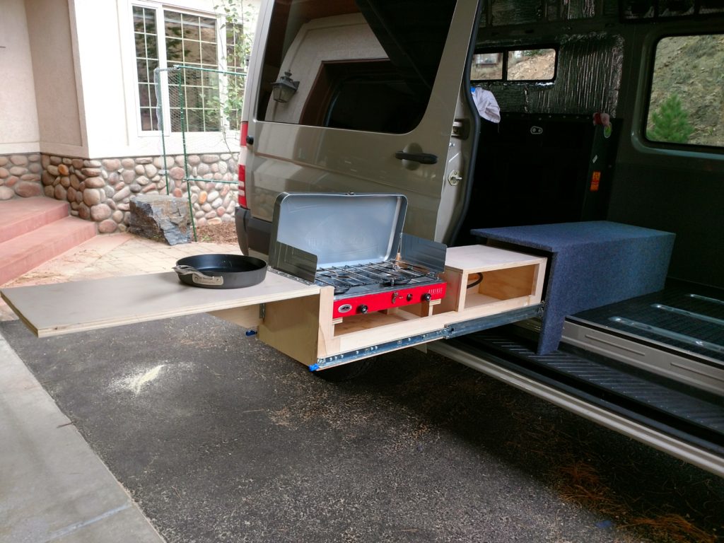 DIY Sprinter Van – Side Slide Mini Kitchen - RidingRoadsAndTrails
