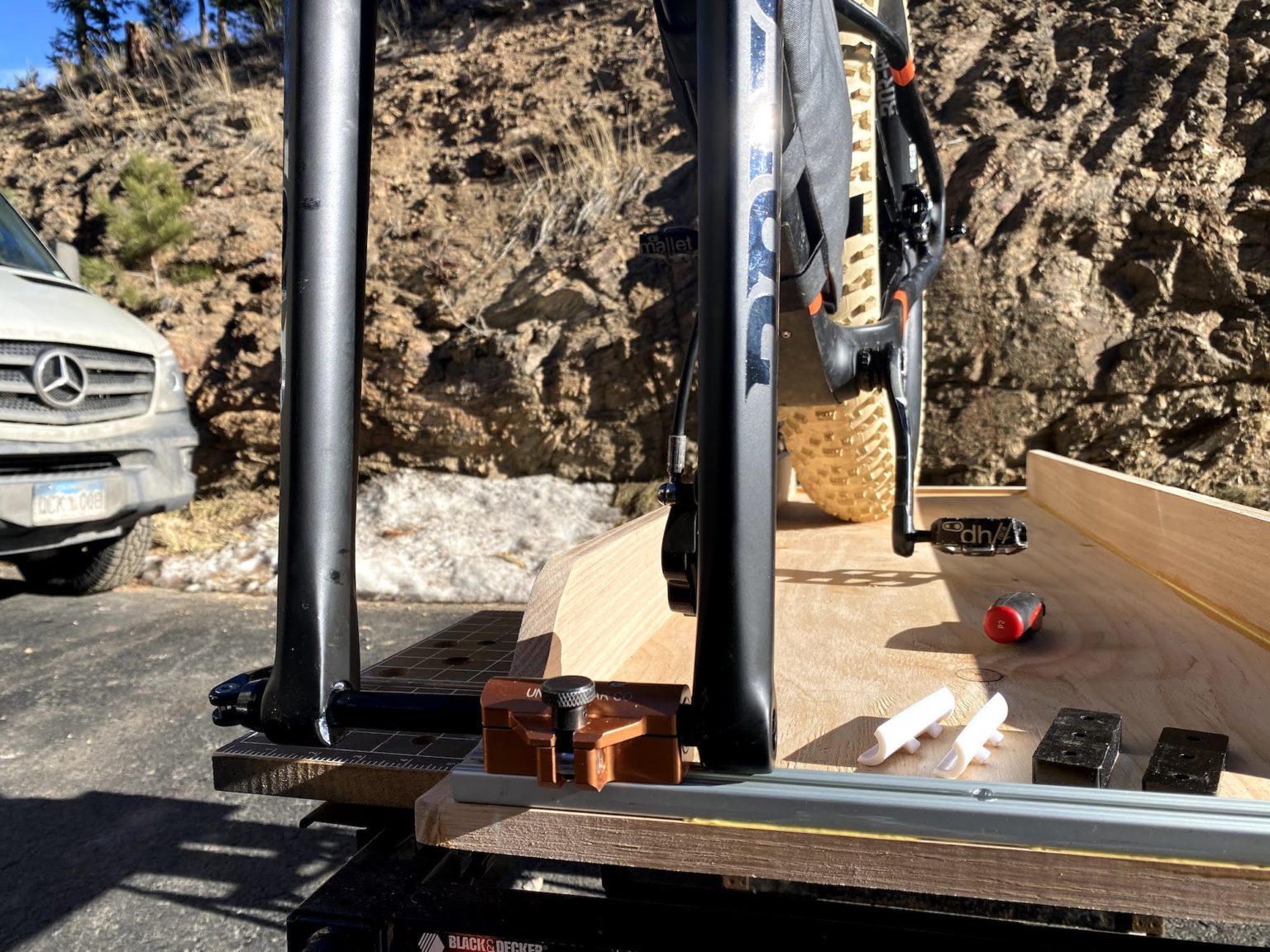 DIY Sprinter Van – Unaka Gear Company Thru-Axle Fork Mount ...